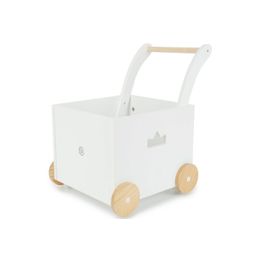 bieco Lauflernhilfe bieco Lauflernwagen Holz ab 1 Jahr Multifunktionale Baby Lauflernhilfe Laufwagen für Babys in schlichtem Design Baby Gehhilfe Lauflernhilfe für Babys Baby Laufwagen mit Stauraum
