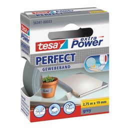 Tesa Klebeband Tesa® extra Power® Perfect 56341 Gewebeband grau 19mm x 2