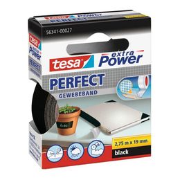 Tesa Klebeband Tesa® extra Power® Perfect 56341 Gewebeband schwarz 19mm x 2