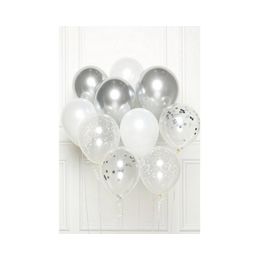Amscan Luftballon DIY Ballonbouquet Silber