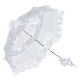 VON LILIENFELD Stockregenschirm Produktbild VON LILIENFELD Brautschirm Hochzeitsschirm Damen Klein Accessoire Tüll Salomea kein Regenschutz
