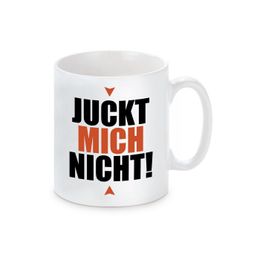 Herzbotschaft Tasse Kaffeebecher mit Motiv JUCKT MICH NICHT