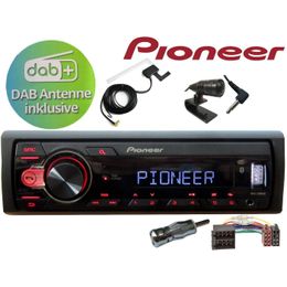 DSX PIONEER Bluetooth USB passend für Peugeot 206 / 206CC DAB+ Antenne Autoradio (Digitalradio (DAB)