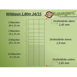 Aquagart Profil 250m Wildzaun Forstzaun Weidezaun 180/24/15 Schwere Ausführung+