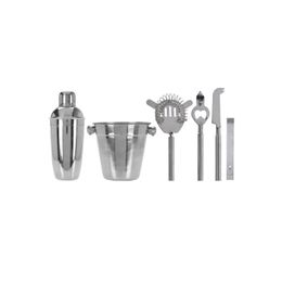 Neuetischkultur Cocktail Shaker Bar Set mit Shaker und Kühler 6-tlg. Edelstahl