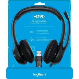 Logitech H390 USB Stereo mit Mikrofon schwarz 981-000406 Headset
