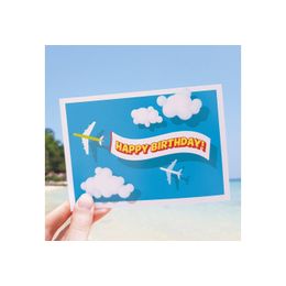 Bow & Hummingbird Geburtstagskarte Postkarte Happy Birthday