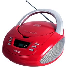 Denver TCU-211 ROT Stereo-CD Player (tragbarer CD Player