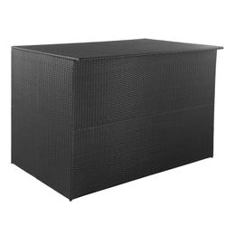 furnicato Gartenbox Garden-Auflagenbox Schwarz 150x100x100 cm Poly Rattan