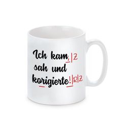 Herzbotschaft Tasse Kaffeebecher mit Motiv Ich kam