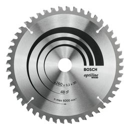 Bosch Kreissägeblatt, Optiline Wood für Kapp- und Gehrungssägen 48Z