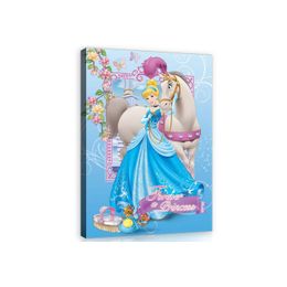 Wallarena Leinwandbild Kinderzimmer Mädchen Prinzessin Kinder Wandbild Modern Canvas 60x40 cm