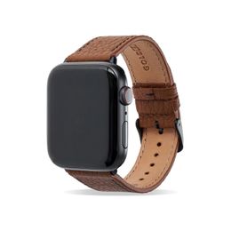 GOLDBLACK Smartwatch-Armband Apple Watch Armband Nappa braun (Adapter schwarz)