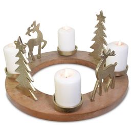 RIFFELMACHER & WEINBERGER Adventskranz *Hirsche und Christbäume* Ø 41 cm 24162