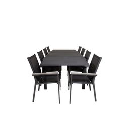 ebuy24 Garten-Essgruppe Marbella Gartenset Tisch 100x160/240cm und 8 Stühl