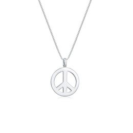 Kuzzoi Lange Kette Herren Peace Frieden Massiv 925 Silber