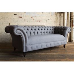 JVmoebel 3-Sitzer Design Sofa Chesterfield Luxus Klass Couch Polster Textil 1097