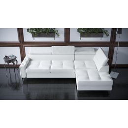 JVmoebel Ecksofa Ledersofa L-Form Couch Wohnzimmer Ecke Design