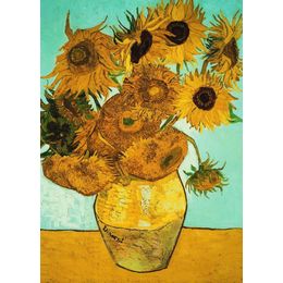 Postkarte Kunstkarte Vincent van Gogh "Vase mit Sonnenblumen"