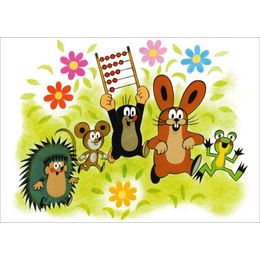 Postkarte "Der kleine Maulwurf und Freunde mit Abacus"