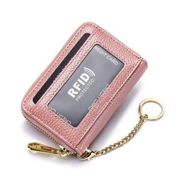 GelldG Geldbörse Kreditkartenetui Damen RFID Schutz Kleine Kartenetui Geldbörse