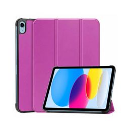 Wigento Tablet-Hülle Für Apple iPad 10.9 2022 10. Generation Tablet Tasche 3 folt Wake UP Smart Cover Etuis Schutz Case