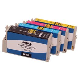 ABC Tintenpatrone (kompatibles Set 4x Druckerpatrone für Epson 408XL WF-C4810DTWF