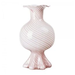 Broste Copenhagen Dekovase Vase Mella Glas Fairy Pink/Off-White (17