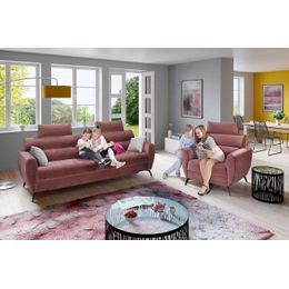 JVmoebel Wohnzimmer-Set, Sofa Polster Couch Wohnzimmer Sofas 2tlg Hocker 3+1 Neu Set