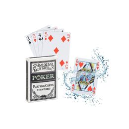 Relaxdays Spiel, Wasserfeste Pokerkarten aus Plastik