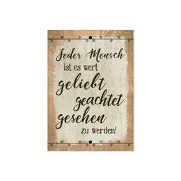 Logbuch-Verlag Wanddekoobjekt Wandbild Alu Dibond gold beige 21 x 30 cm Weisheit