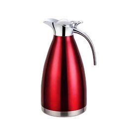 Rungassi Isolierkanne Thermoskanne Isolierkanne Kaffeekanne 2 Liter Farbe: rot