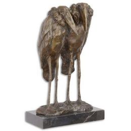 Casa Padrino Dekofigur Luxus Bronze Skulptur Marabu Störche Bronze / Schwarz 21