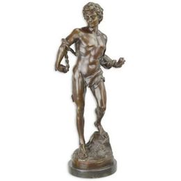 Casa Padrino Dekofigur Luxus Bronze Skulptur Sklave Bronzefarben / Schwarz 28