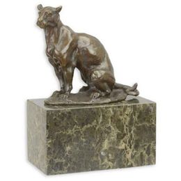 Casa Padrino Dekofigur Luxus Bronzefigur Panther Bronzefarben / Mehrfarbig 13