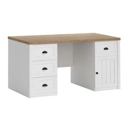 JVmoebel Schreibtisch, Schreibtisch Holz Holztisch Massiver Tisch Büromöbel Landhaus