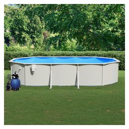 furnicato Pool mit Sandfilterpumpe 610x360x120 cm