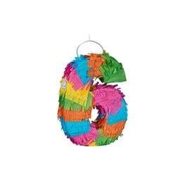 Relaxdays Pinata Mini Pinata Zahl 6