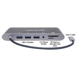 Manhattan Laptop-Dockingstation SuperSpeed USB-C® 7-in-1-Dockingstation