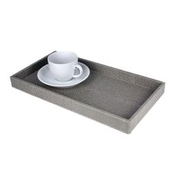 Signature Home Collection Dekotablett Tablett klein Rochenhaut Kunstleder mit Rand (1 Stück