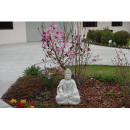 JVmoebel Skulptur Buddha Skulptur in Steinoptik. Skulptur für Garten und Wohnbereich