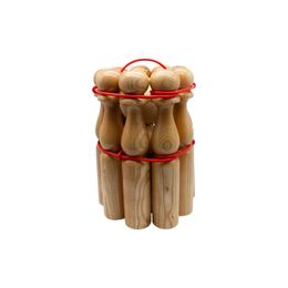 GICO Spielzeug-Gartenset GICO Kegelspiel Kegel Set Bowling aus Holz -Höhe 30 cm–3019