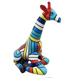 JVmoebel Skulptur Designer Figuren Moderne Dekorationen Garten Giraffe Statue Skulptur