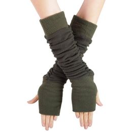 PUREWONDER Armstulpen Pulswärmer Handstulpen zweifarbig aus Fleece hw34 (1 Paar) mit Daumenloch