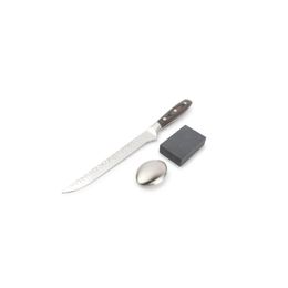 Asphald Allzweckmesser Messer mit Holzgriff & Schleifstein Geruchsentferner Geschenkbox