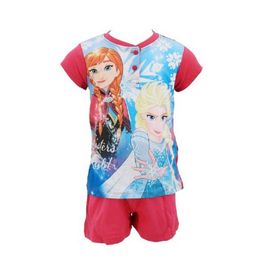 Disney Frozen Shorty (2 tlg) Eiskönigin Anna & Elsa Kinder Mädchen Pyjama Schlaf-Set