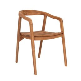 LEBENSwohnART Stuhl Teak Design Lounge-Stuhl FUNNO-OUT