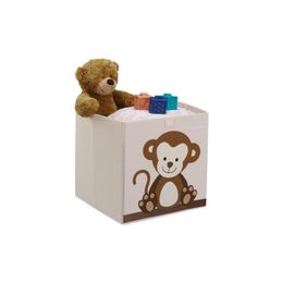 Relaxdays Aufbewahrungsbox Aufbewahrungsbox mit Affenmotiv