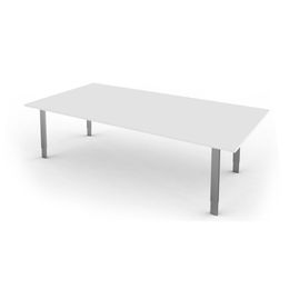 Kerkmann Schreibtisch, Form 5 Besprechungstisch Schreibtisch höheneinstellbar 200x100cm Weiß