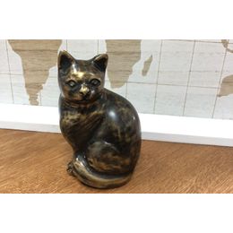 IDYL Dekofigur IDYL Bronze-Skulptur Katze sitzend